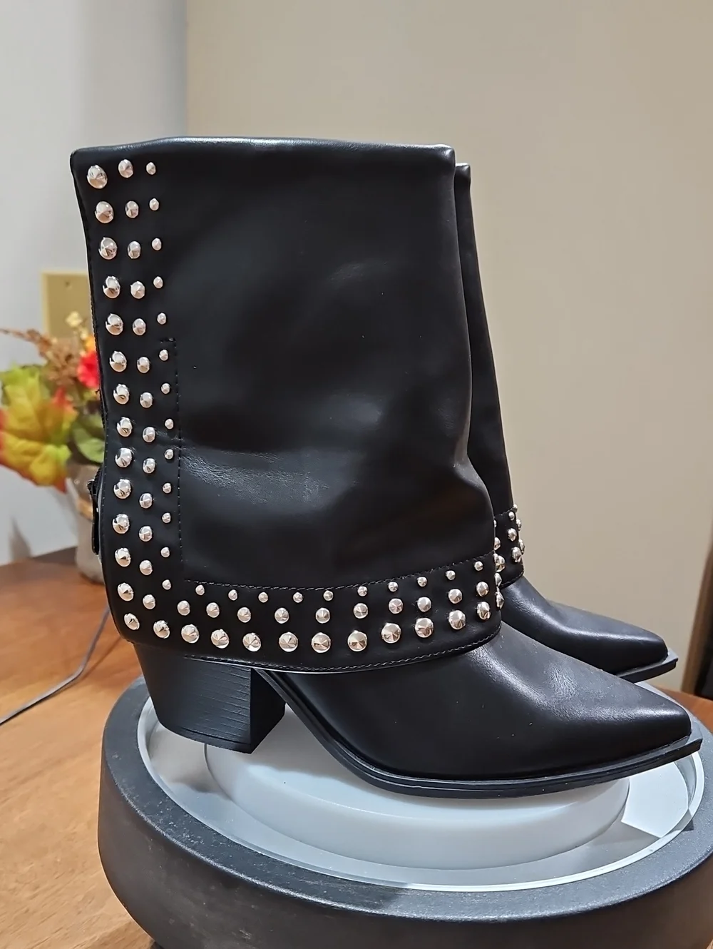 Wild Diva | Shoes | Wild Diva Black Studded Ankle Booties | Poshmark